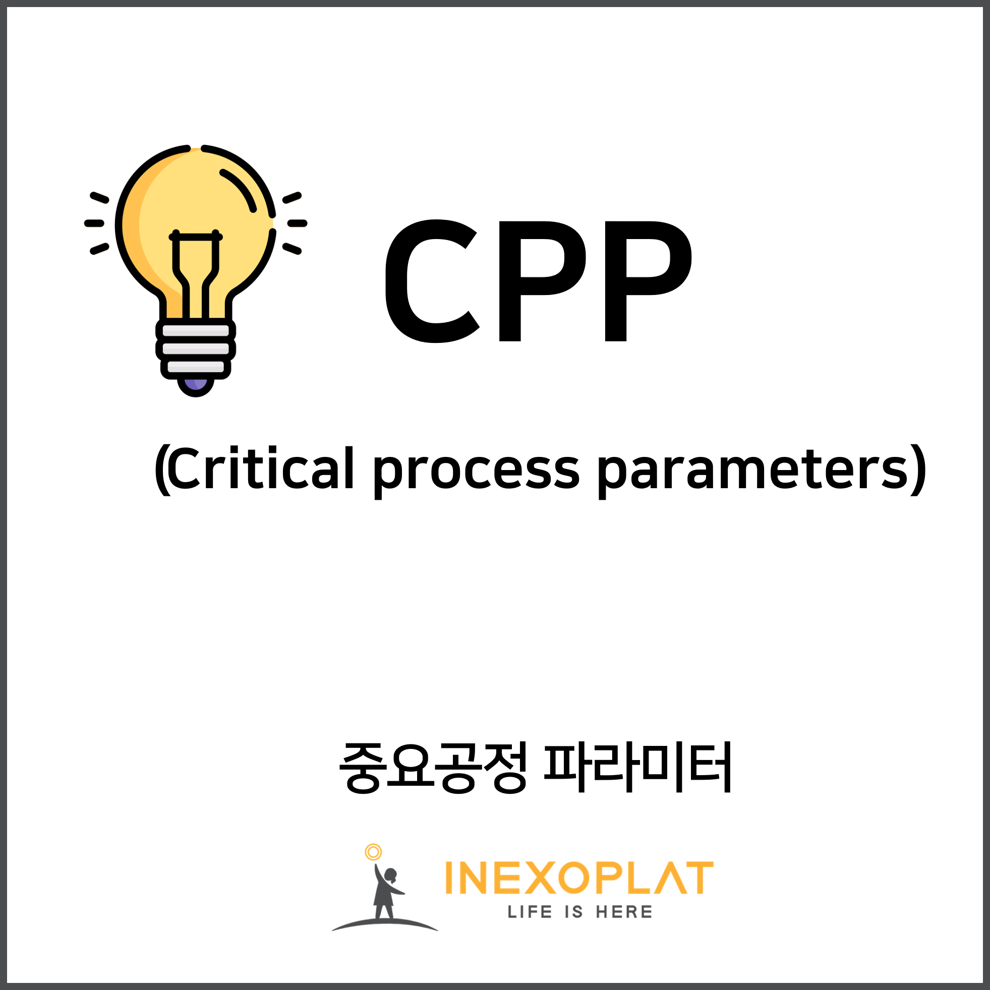 [공정 개발] 중요공정파라미터 (Critical process parameters, CPP) - INEXOPLAT 인엑소플랫