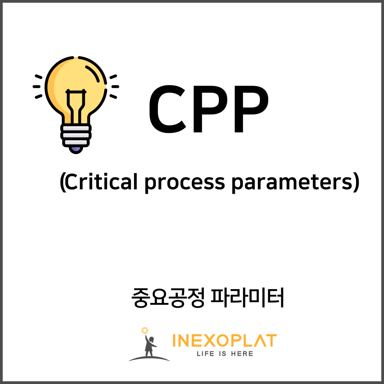[공정 개발] 중요공정파라미터 (Critical process parameters, CPP) - INEXOPLAT 인엑소플랫